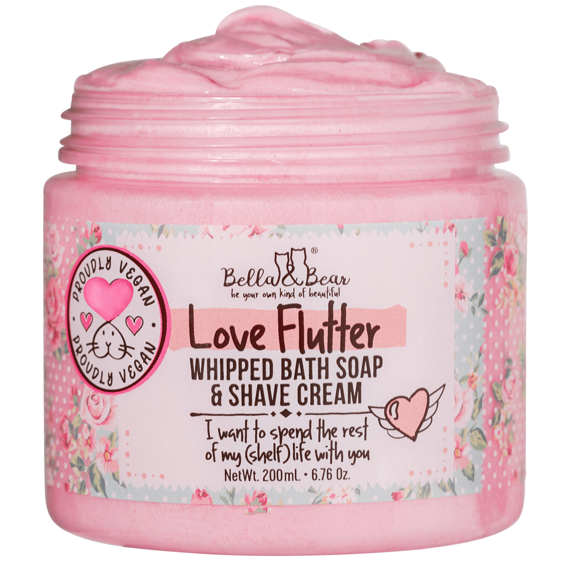 Bella & Bear 6.7oz Cruelty Free Love Flutter Whipped Soap & Shave Crea – Bella and Bear