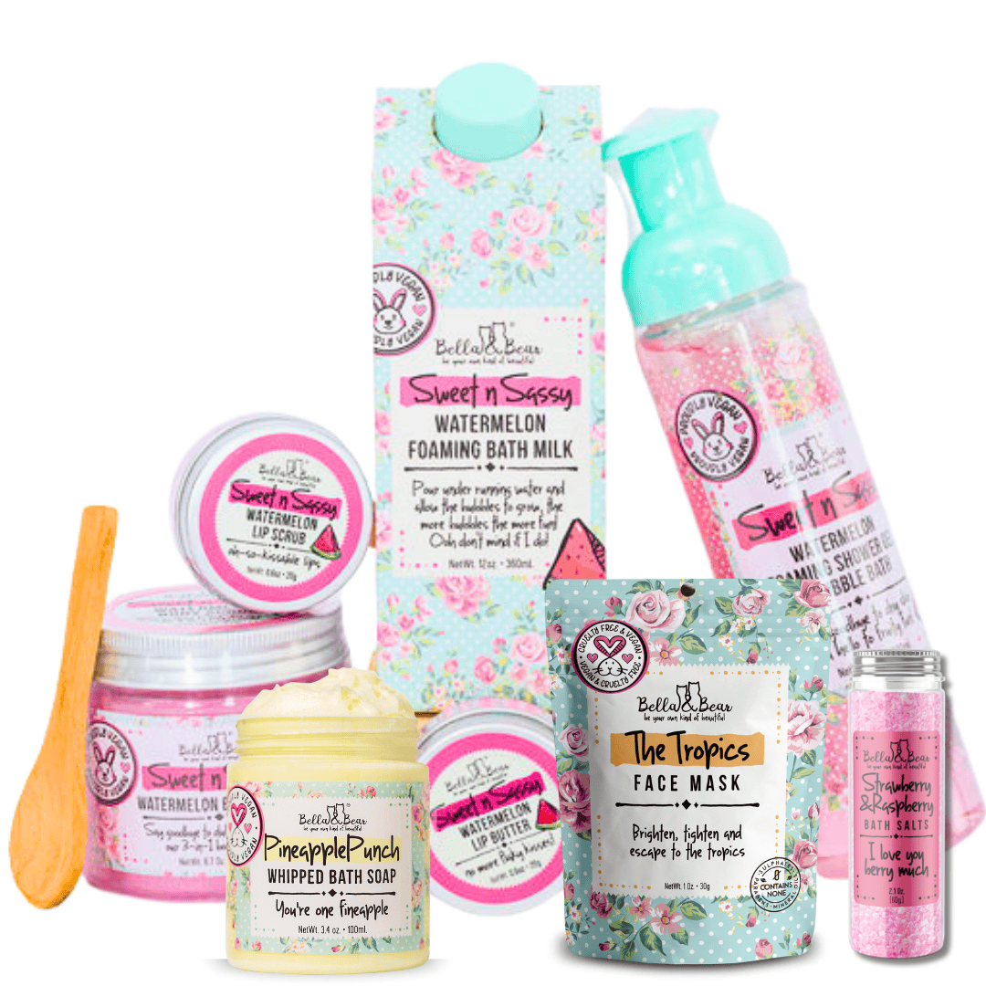 Bella & Bear Mini Mystery Box – Surprise Beauty & Bath Gift Set for Wo ...