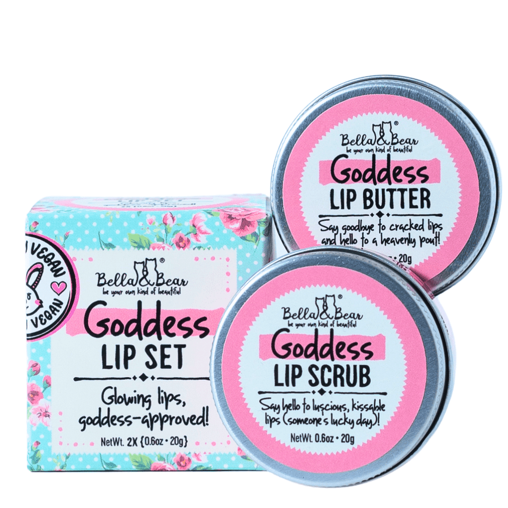 Bella & Bear Goddess Lip Set - Lip Scrub & LIp Butter – Bella and Bear